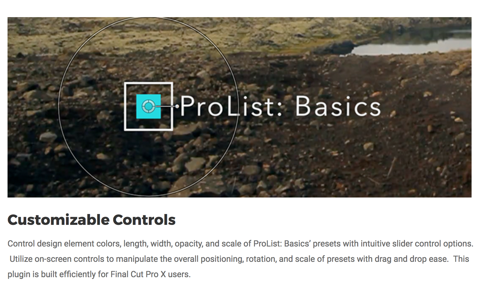 ProList Basics is Released by Pixel Film Studios for Final Cut Pro X